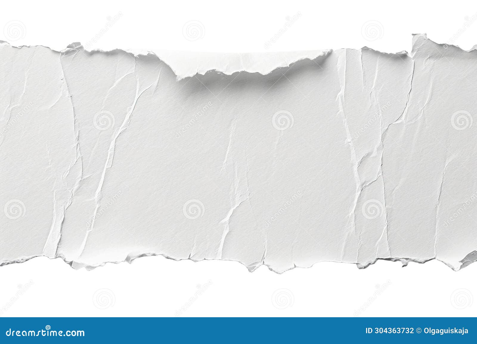 Blank White Sheet of Paper, Rectangular Shape. Isolated on White ...