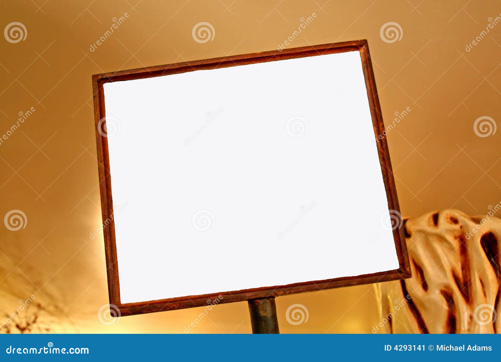 Blank White Sign stock image. Image of write, attention - 4293141