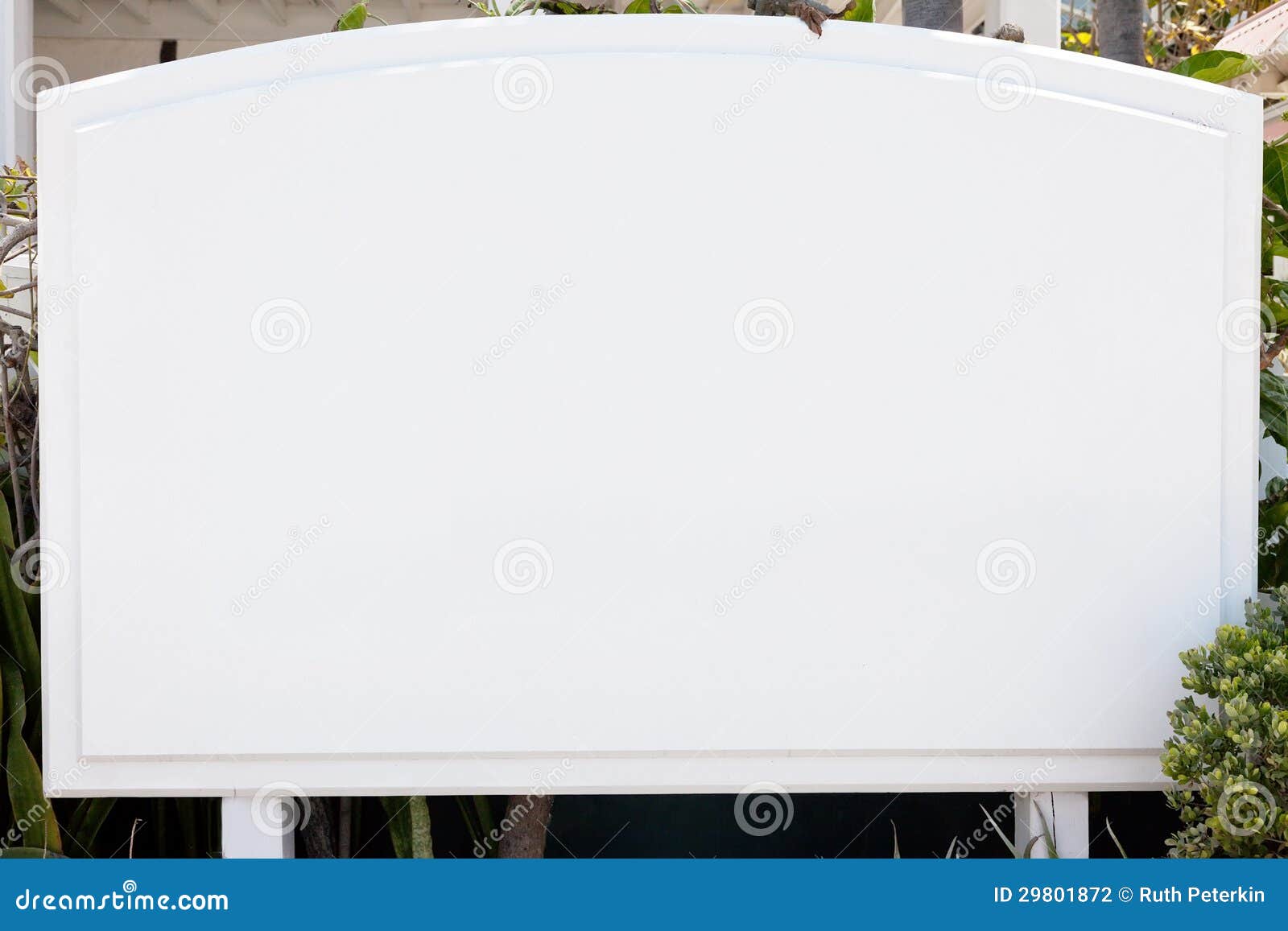 Blank White Sign stock photo. Image of marketing, panel - 29801872