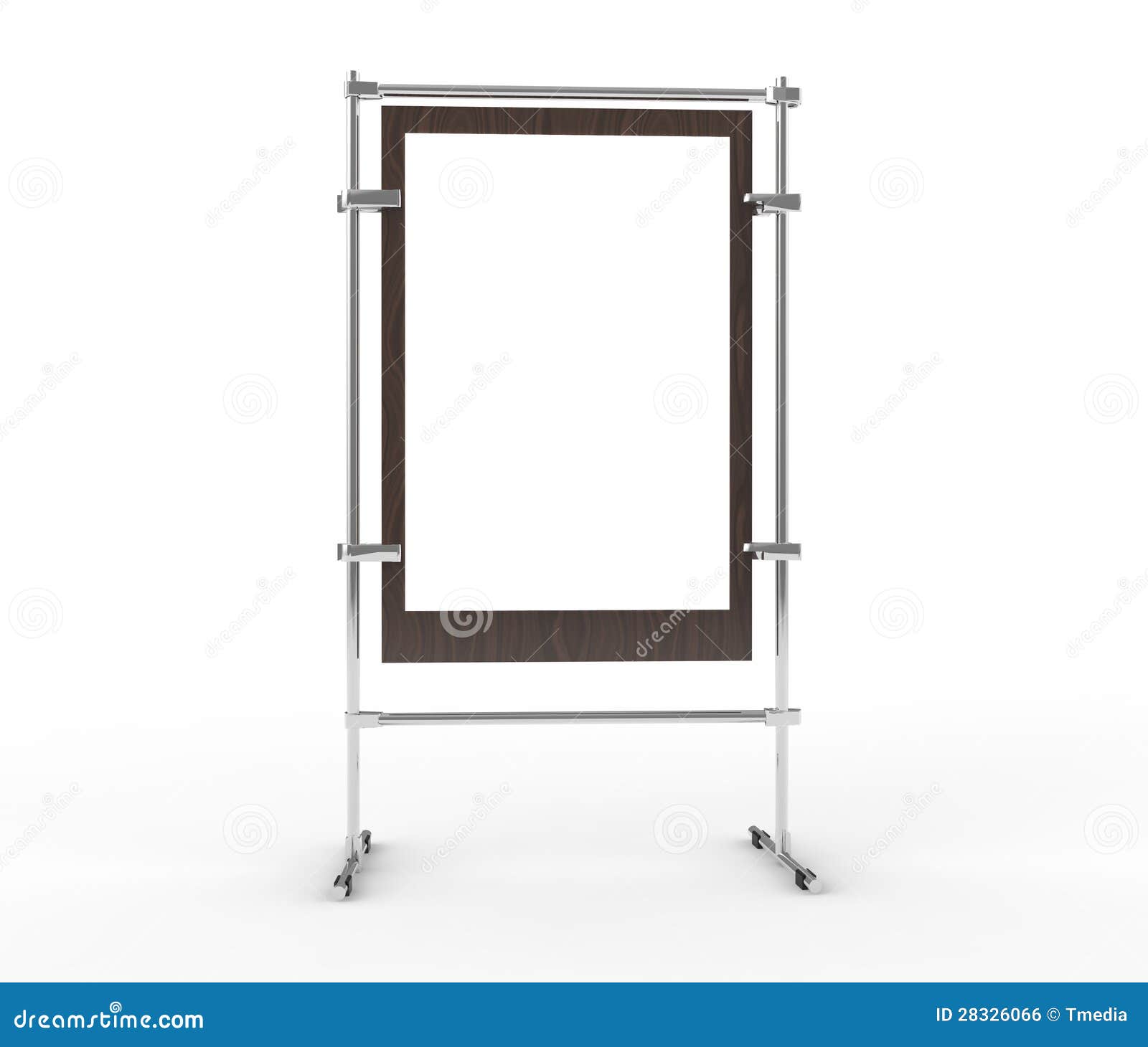 Blank White Sign Standing Up Stock Illustration - Illustration of ...