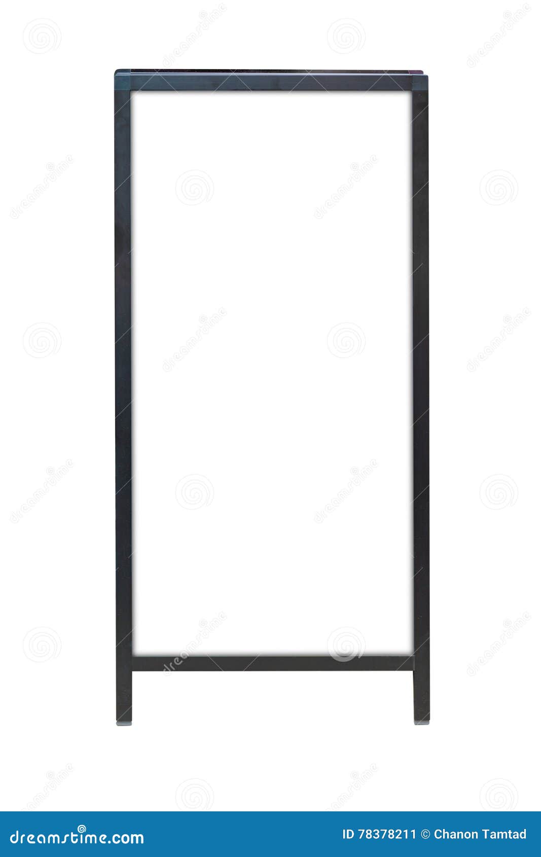 Blank White Signboard Isolated on White Background. Stock Image - Image ...