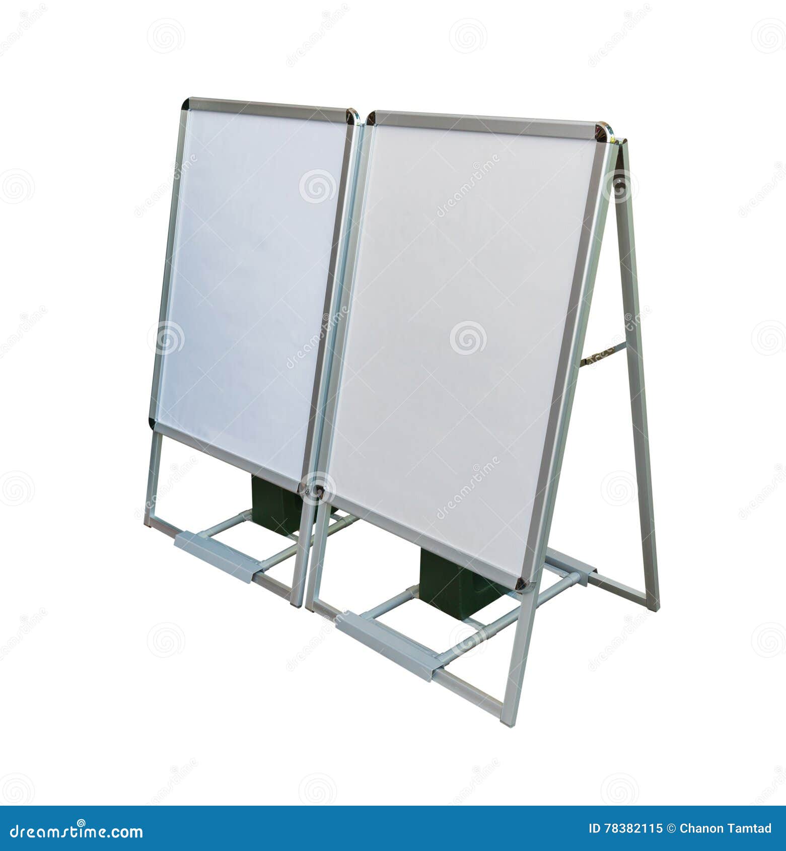 Blank White Signboard Isolated on White Background. Stock Image - Image ...