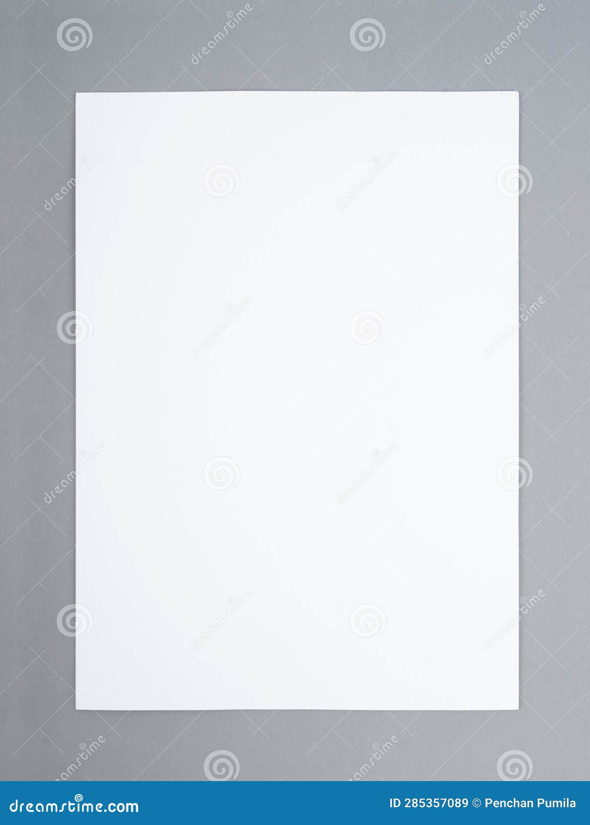 A Blank White A4 Size Paper on Grey Background, Empty Space for Your ...