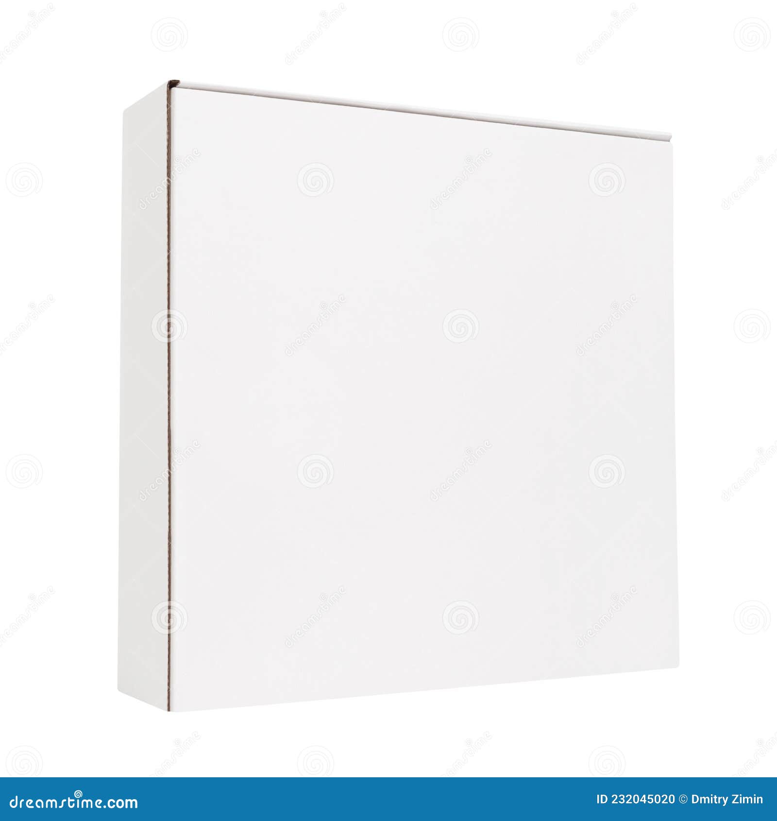 Blank White Slim Box Isolated on White Background Stock Photo - Image ...