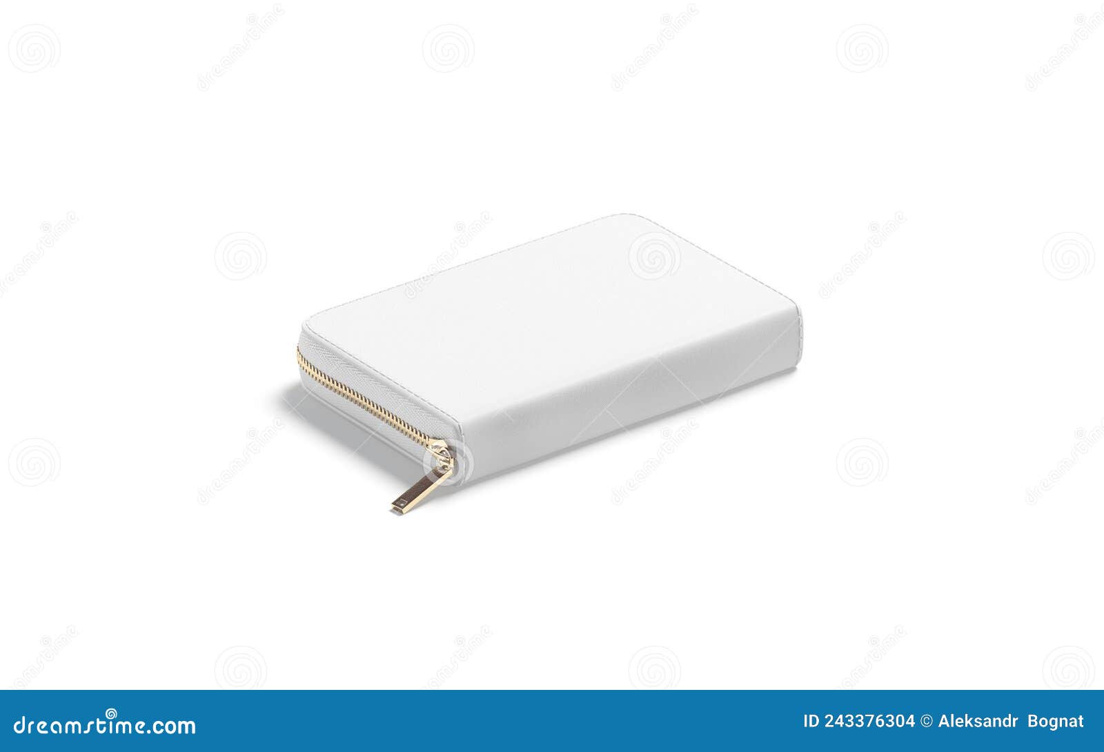 Blank White Small Money Wallet Mockup Lying, Side View Stock ...