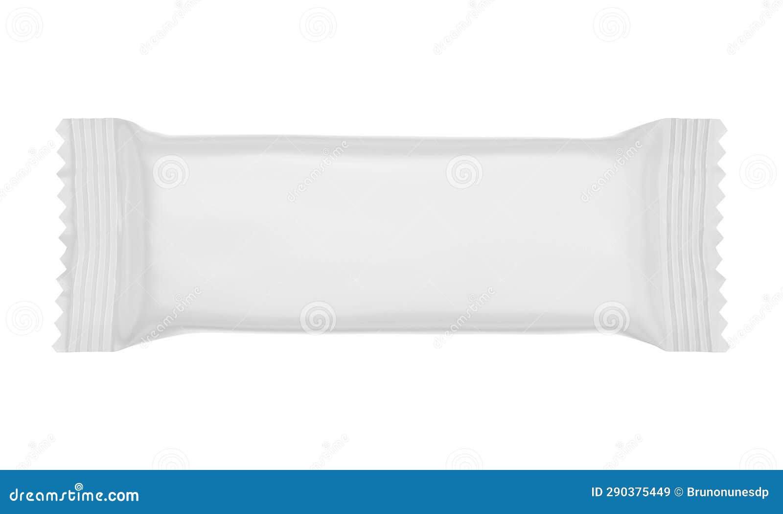 A Blank White Small Snack Pack - Front View Isolated on a White ...