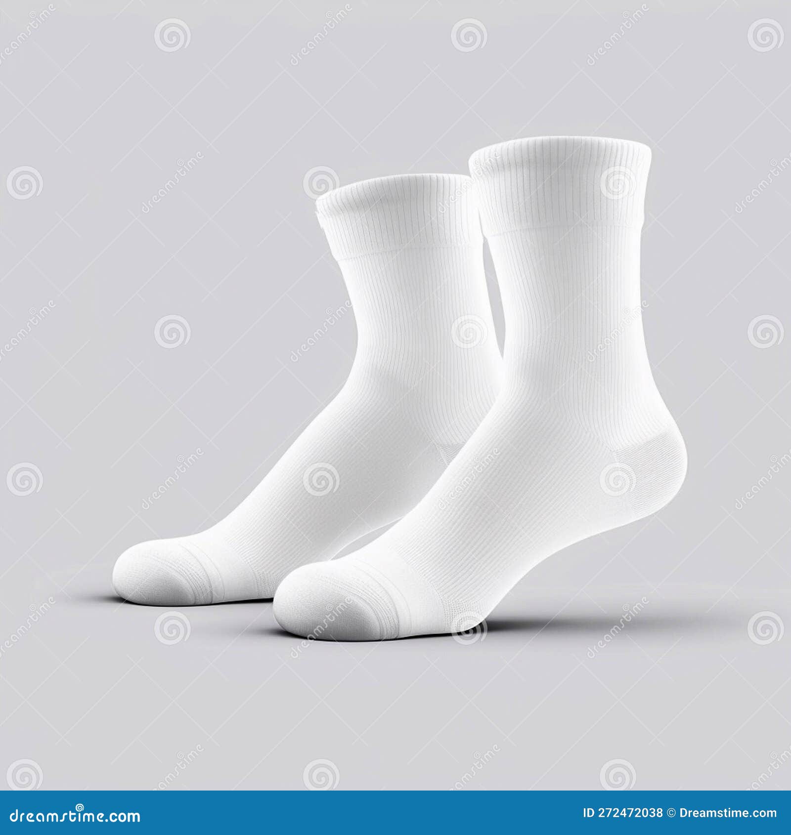 Blank White Socks Mockup Template Front and Back, Generative AI Stock ...
