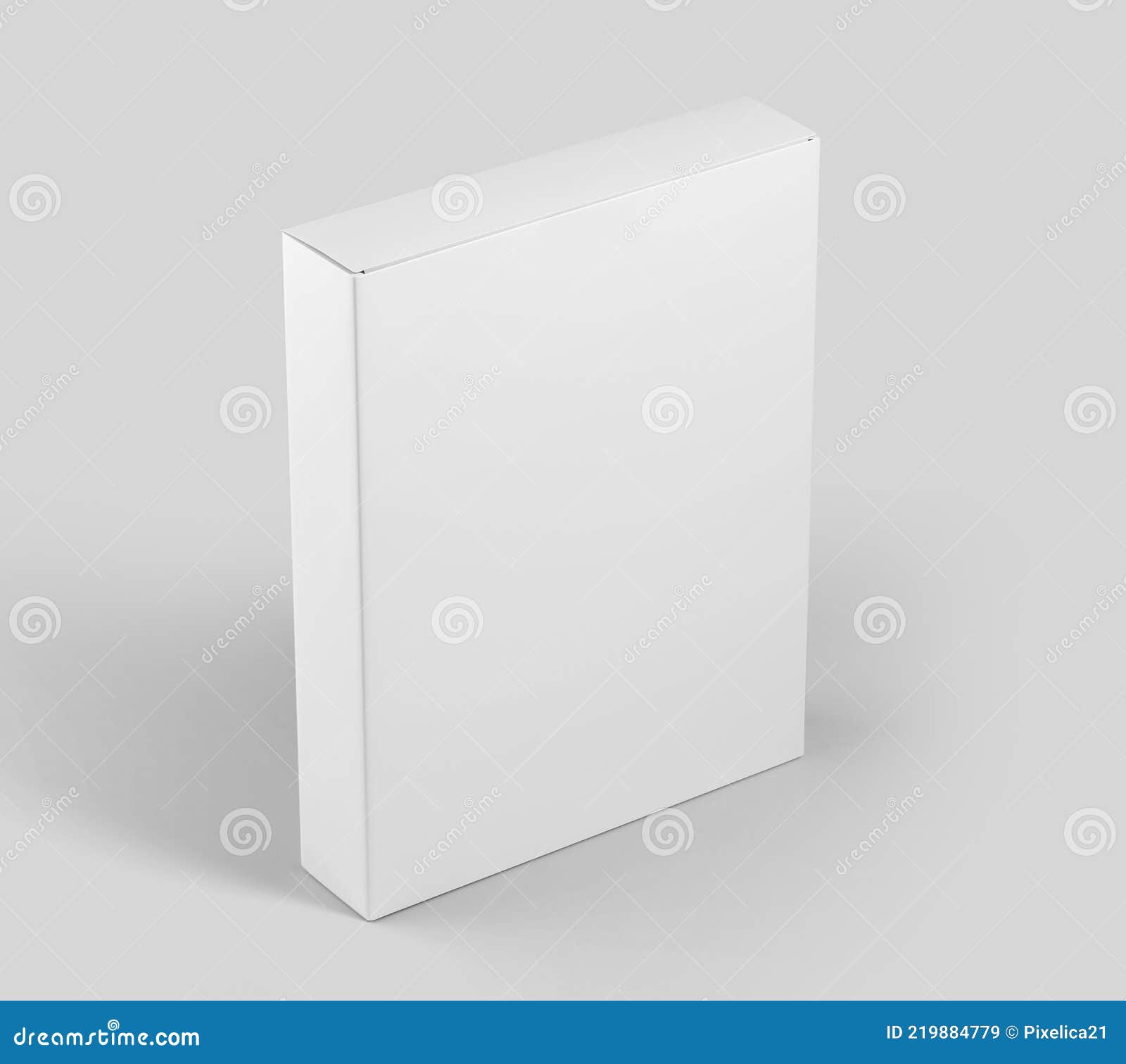 Blank White Software Box Mockup, Medium Size Cardboard Package Box, 3d ...