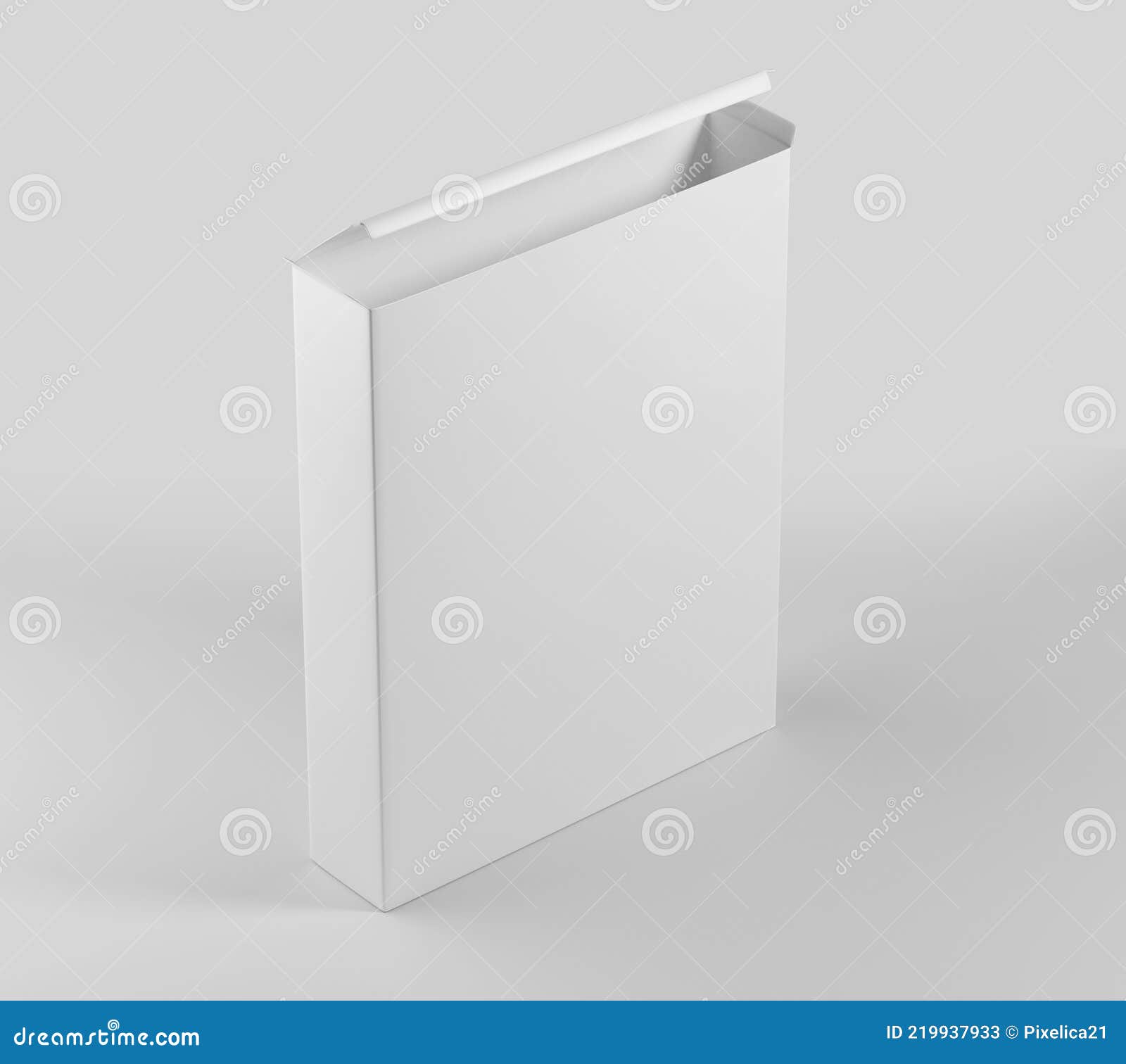 Blank White Software Box Mockup, Medium Size Cardboard Package Box, 3d ...
