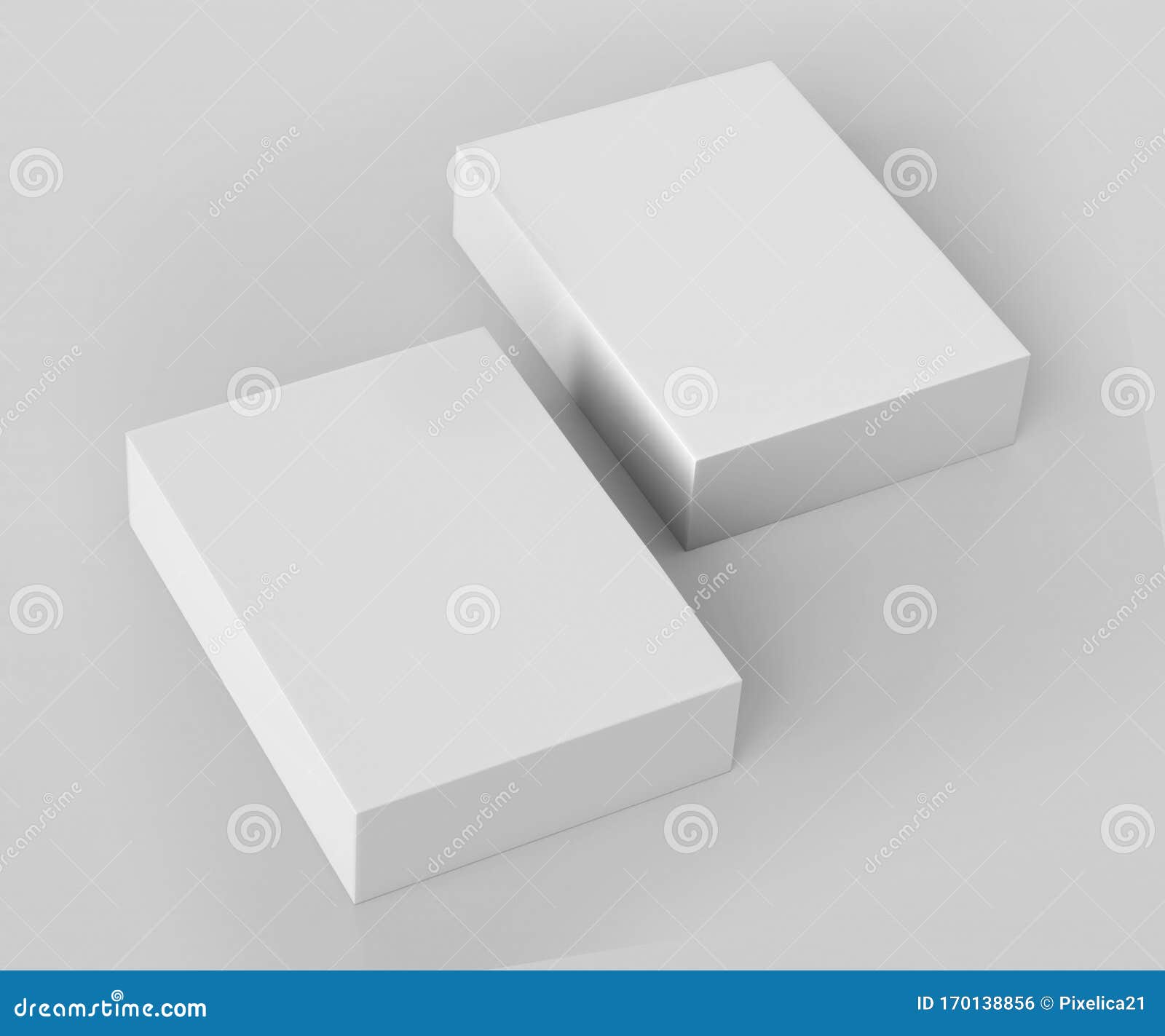Blank White Software Box Mockup, Medium Size Cardboard Package Box, 3d ...