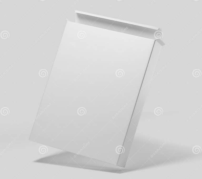 Blank White Software Box Mockup, Medium Size Cardboard Package Box, 3d ...