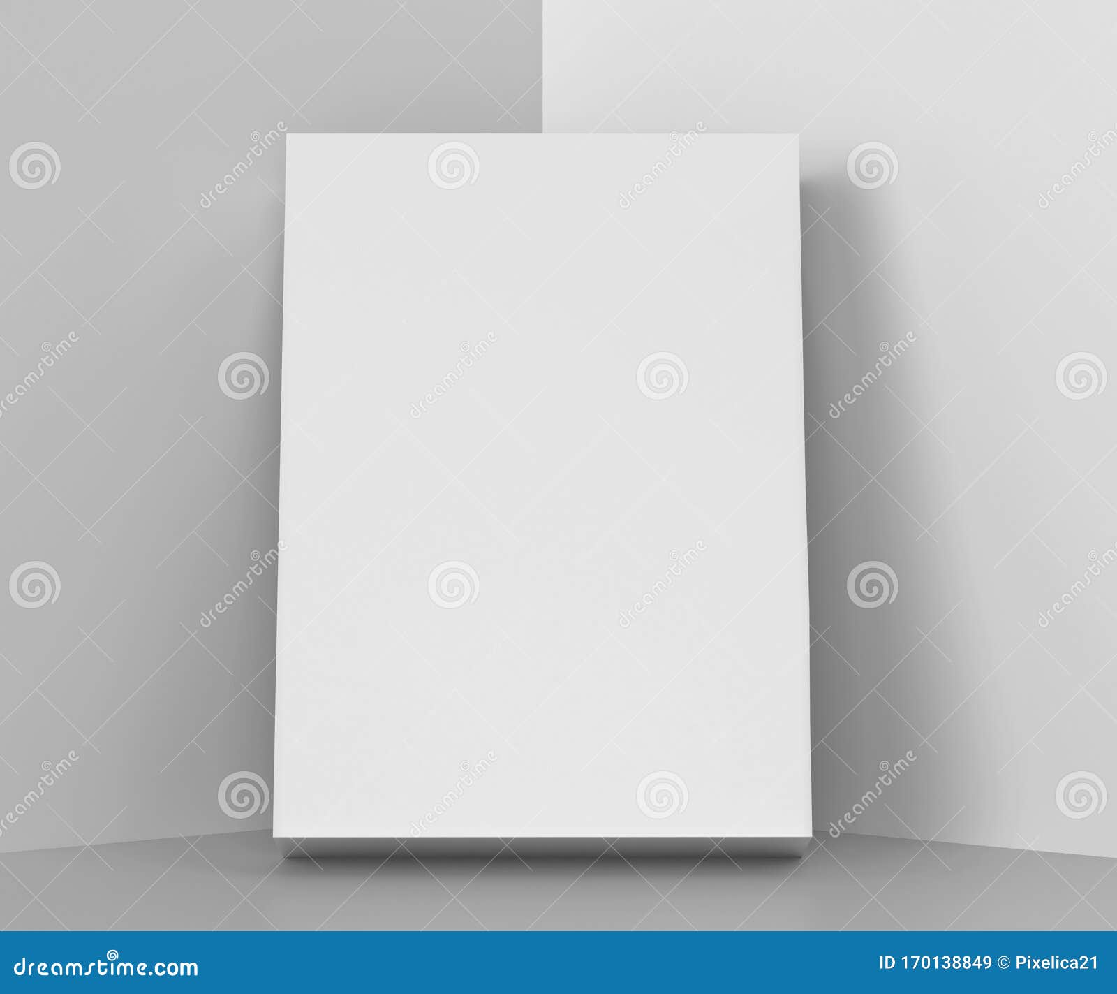 Blank White Software Box Mockup, Medium Size Cardboard Package Box, 3d ...