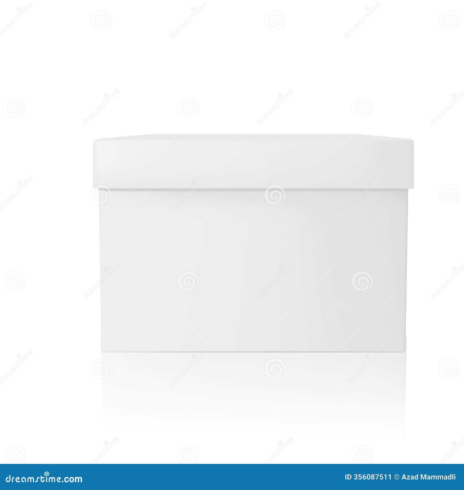 Blank White Square Box with Lid for Packaging Design Vector Stock ...