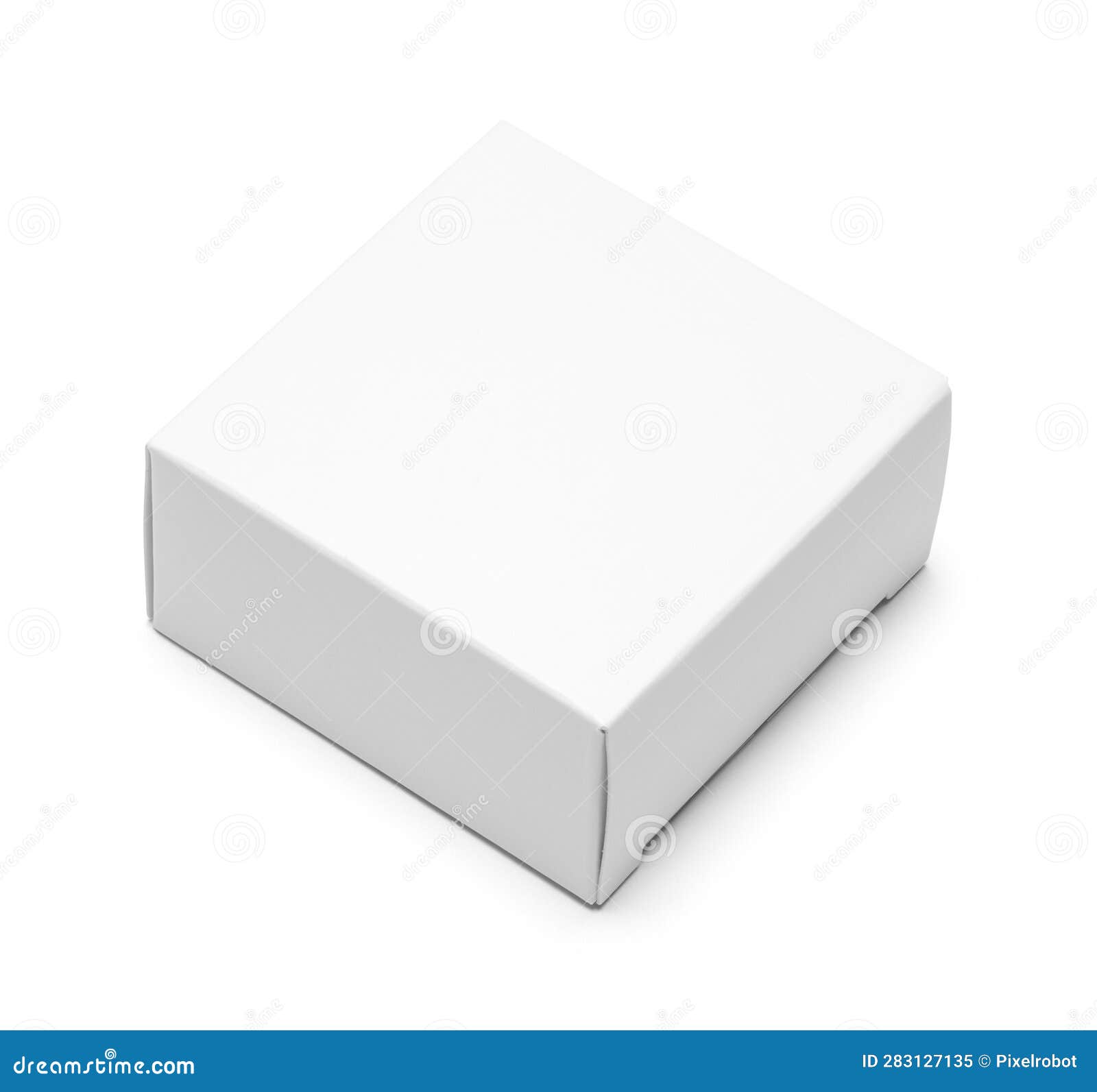 Blank White Square Box stock image. Image of flat, package - 283127135