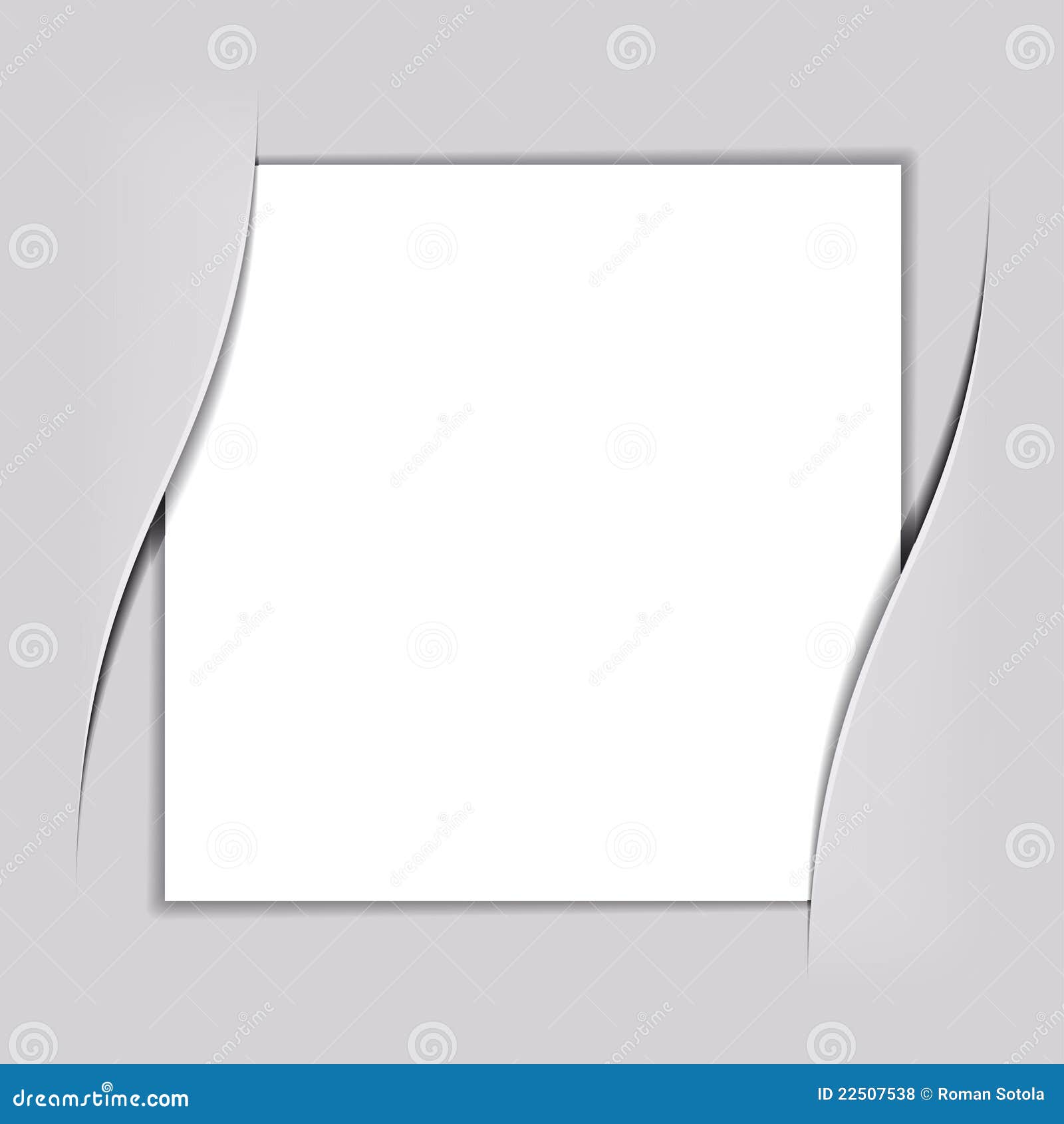Blank white square paper stock vector. Illustration of paper - 22507538