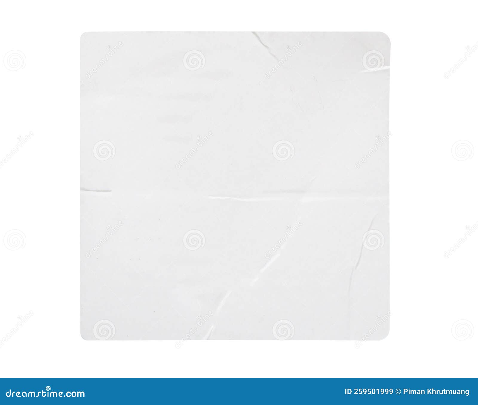 Blank White Square Paper Sticker Label Isolated on White Background ...