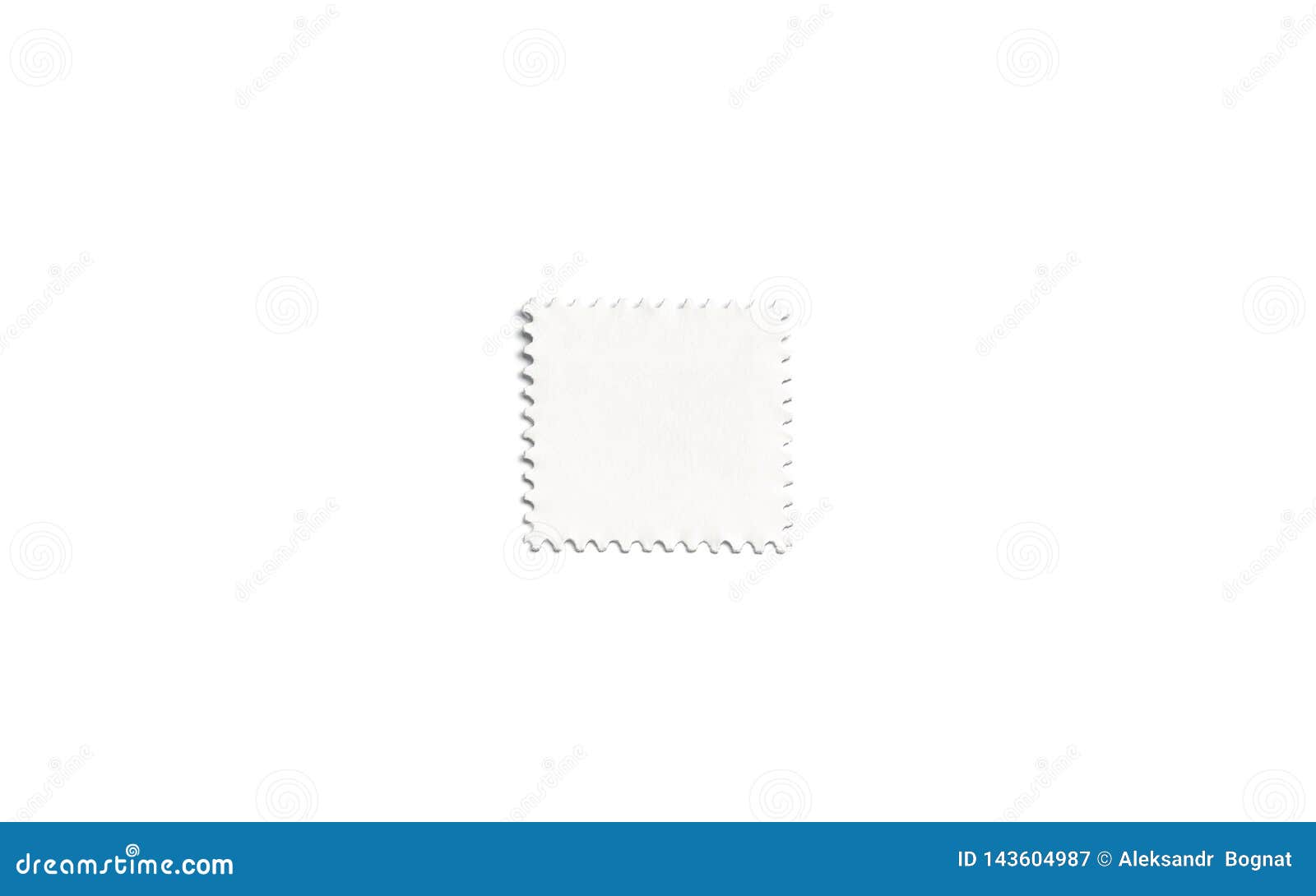 Blank White Square Postage Stamp Mockup, Isolated Stock Illustration ...