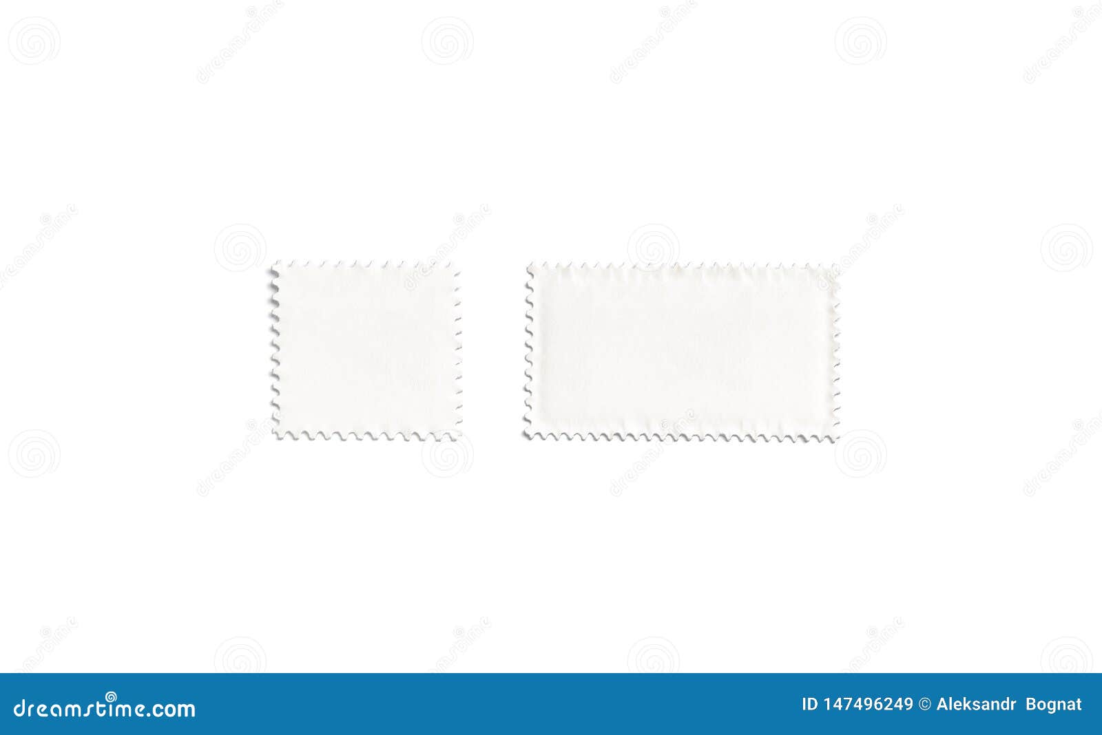 Blank White Square and Rectangular Postage Stamp Mockups, Stock ...