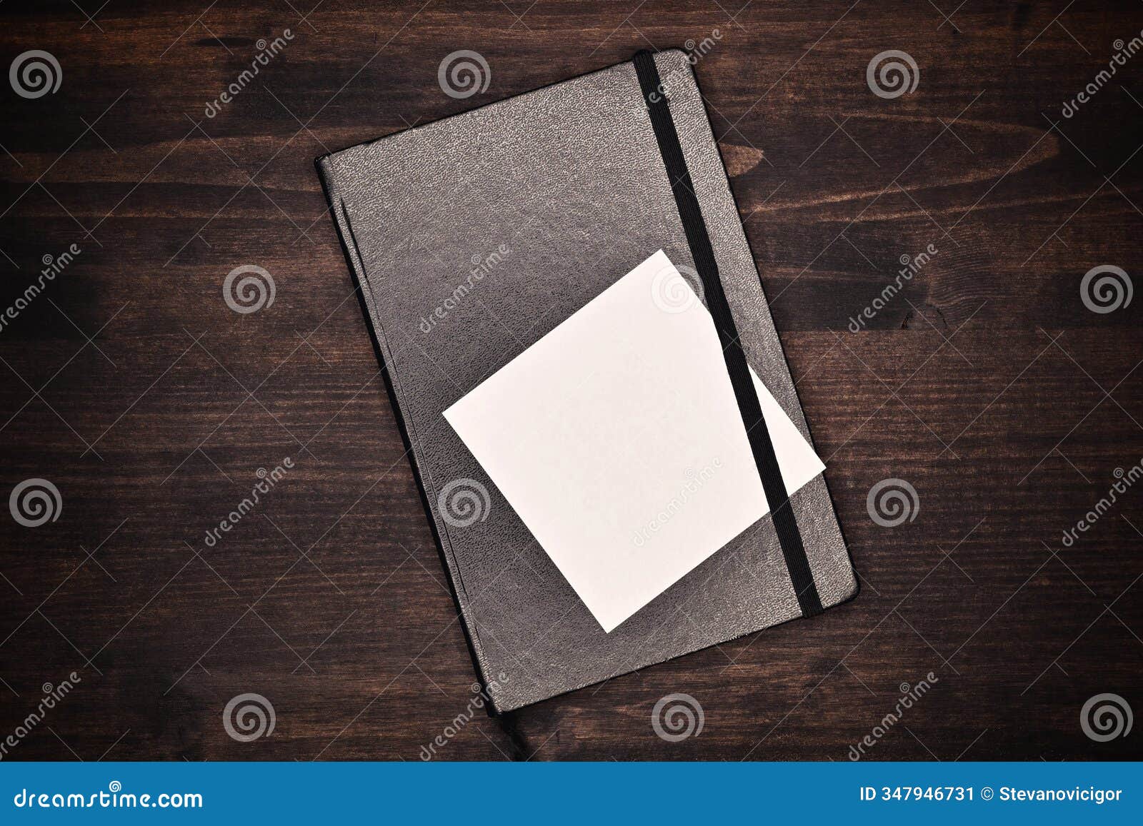 Blank White Square Shaped Note Paper on Notebook As Mockup Copy Space ...