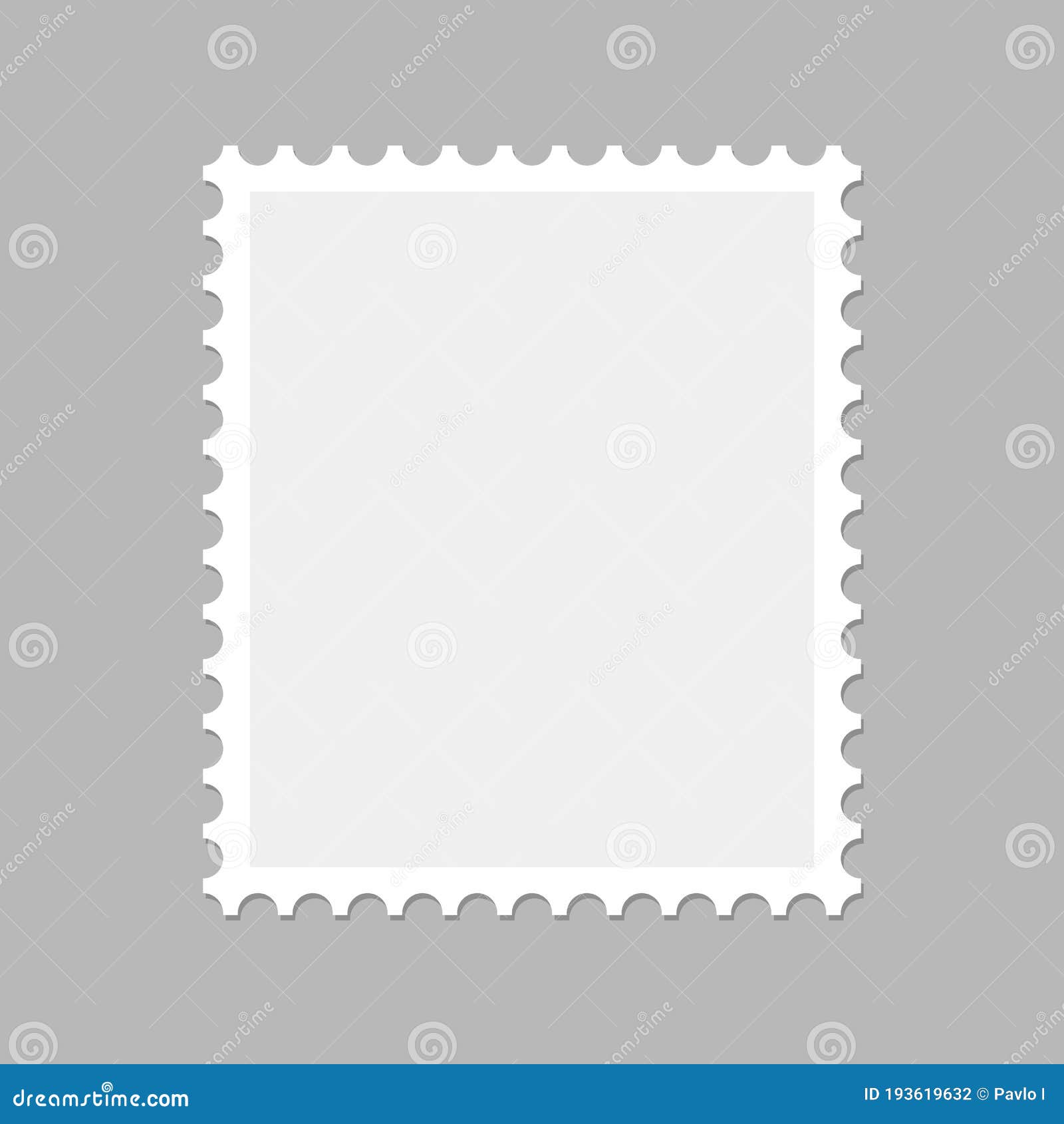 Blank White Stamps Frame, Postage Stamp â€“ Vector Stock Illustration ...