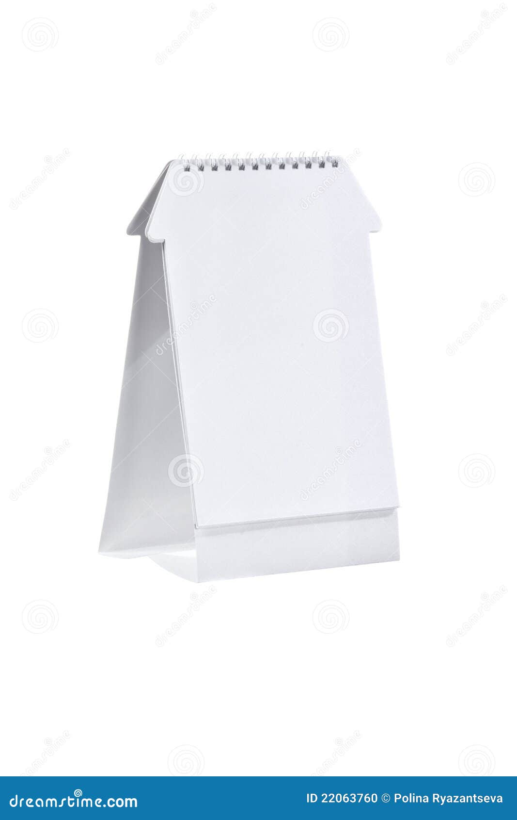 Blank White Standing Notebook Stock Photo - Image of shape, message ...