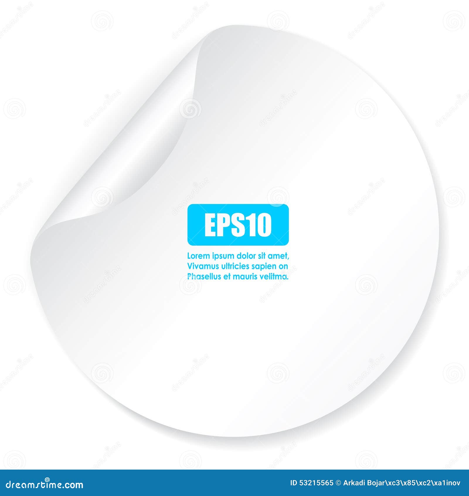 White Sticker Set On Transparent And White Background. Realistic ...