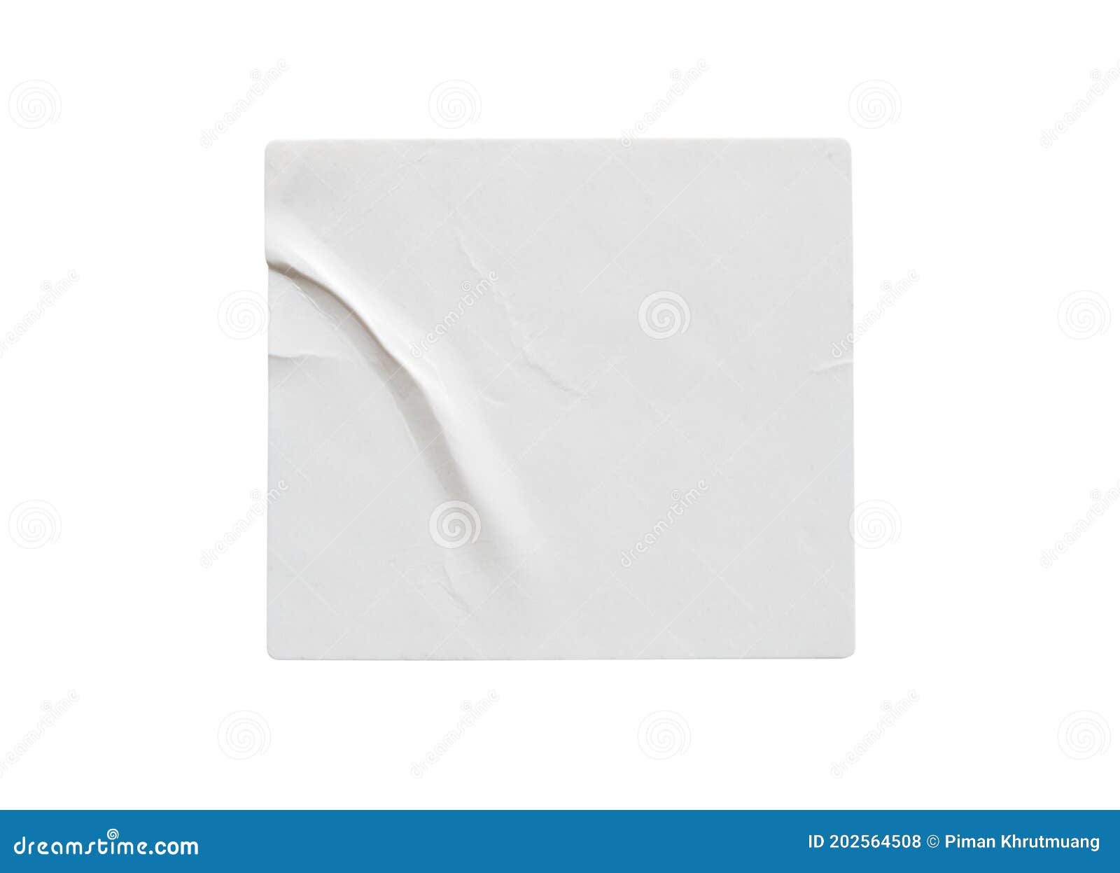Blank White Sticker Label Isolated on White Background Stock Photo ...