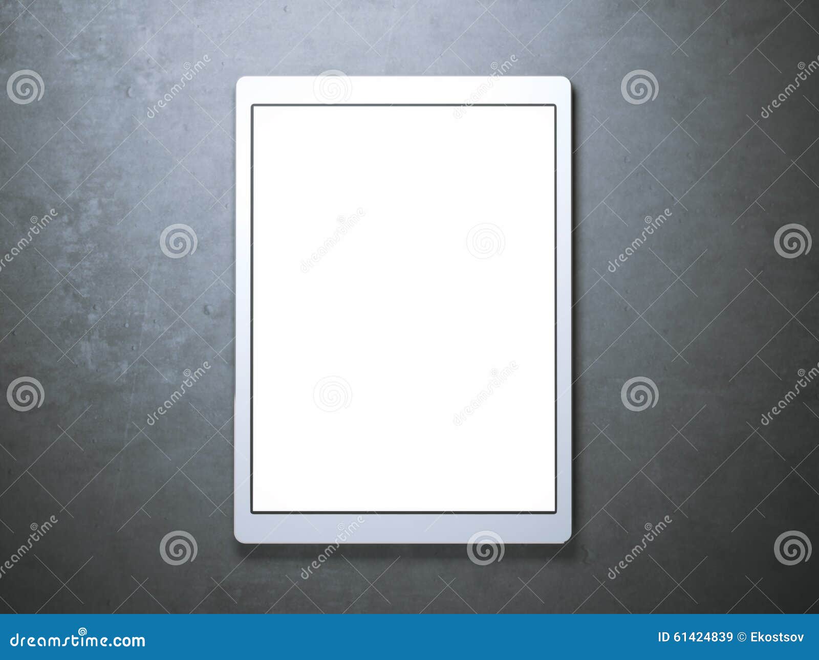 Blank White Tablet on the Floor Stock Image - Image of mobile, media ...