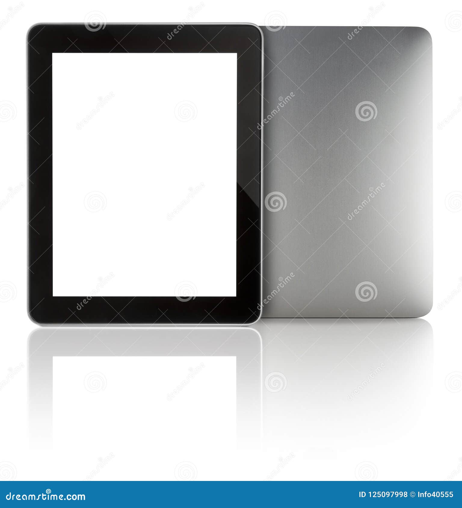 Blank Tablet Screen Isolated on White Stock Photo - Image of online ...