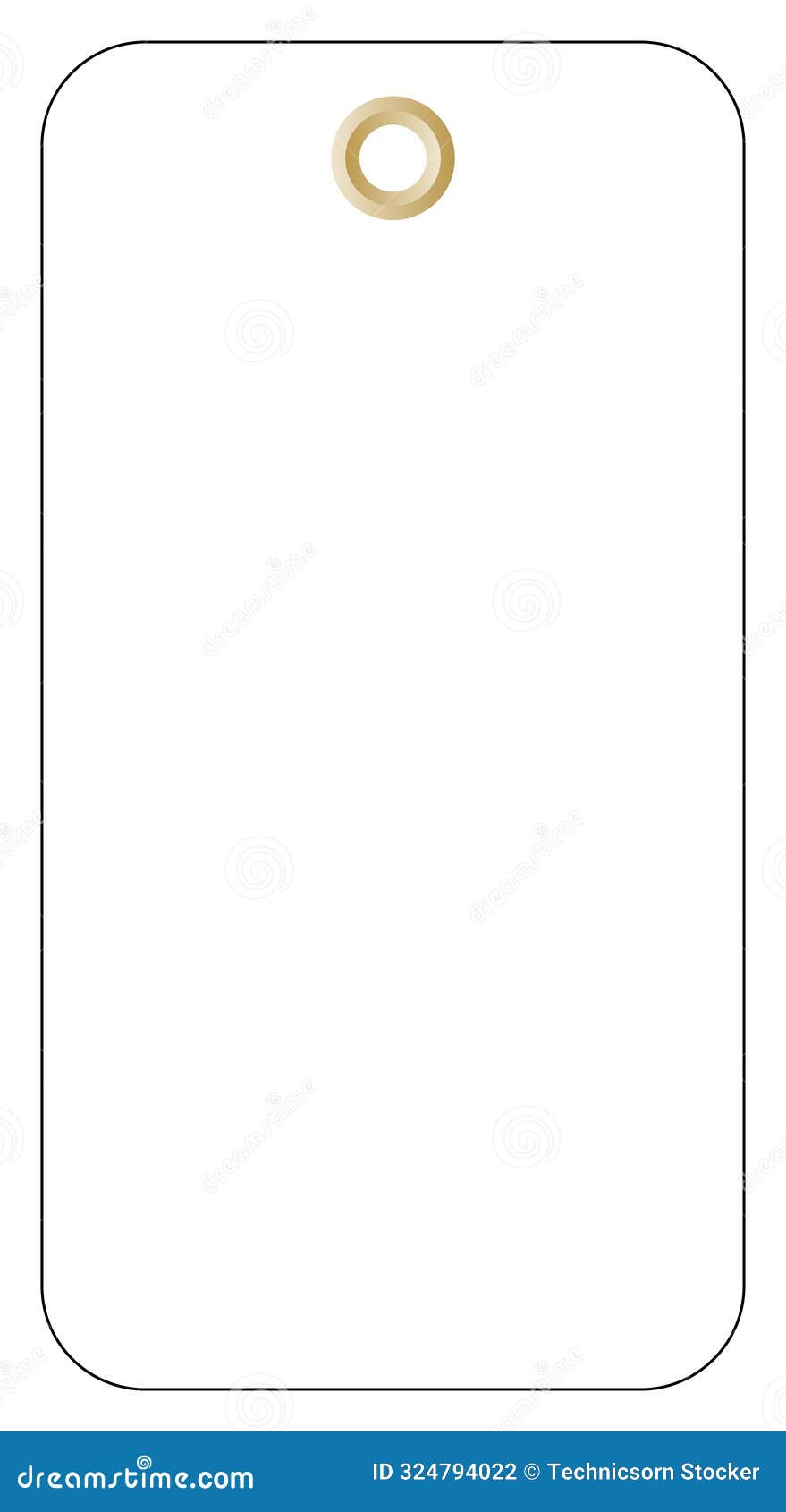 Blank White Tag Symbol Sign,Vector Illustration, Isolate on White ...