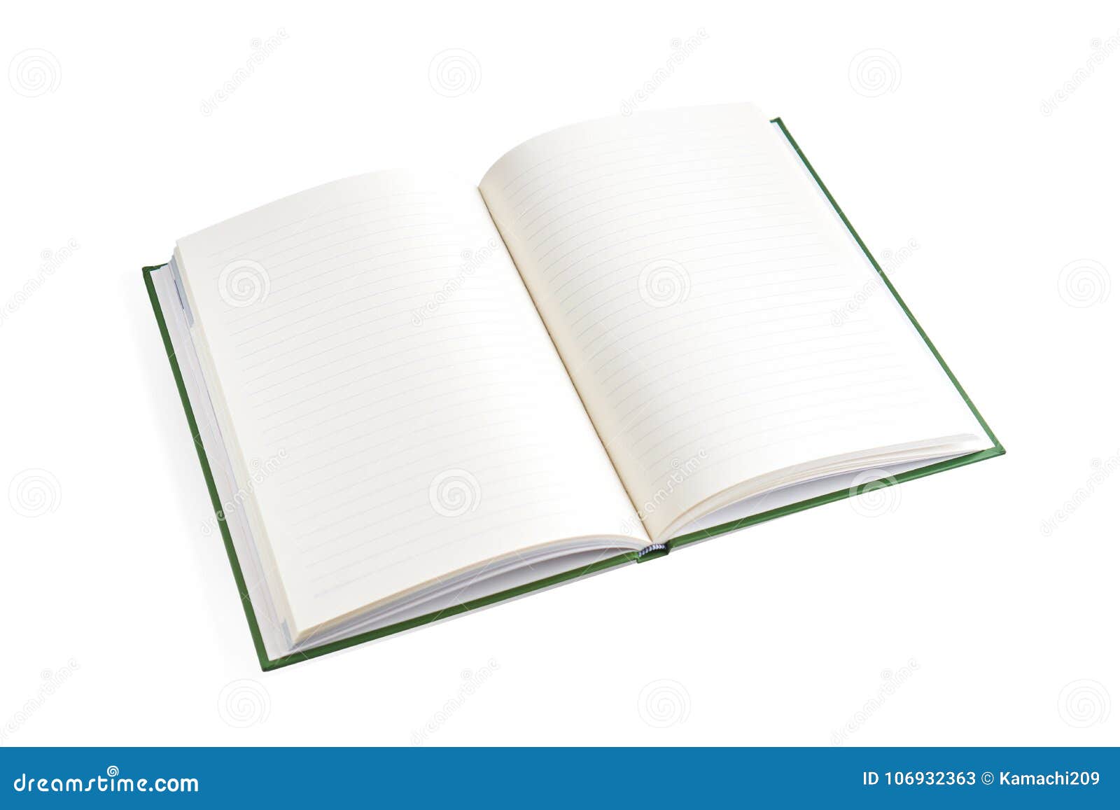 Blank White Template Open Page is Empty on White Background. Stock ...