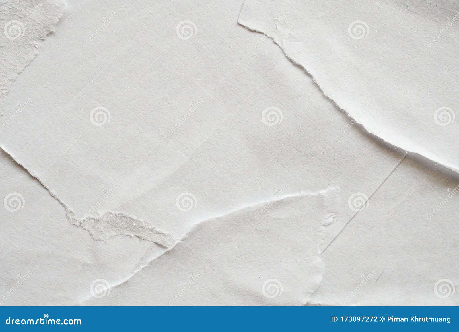 Blank White Torn Damaged Paper Poster Texture Background Stock Photo ...