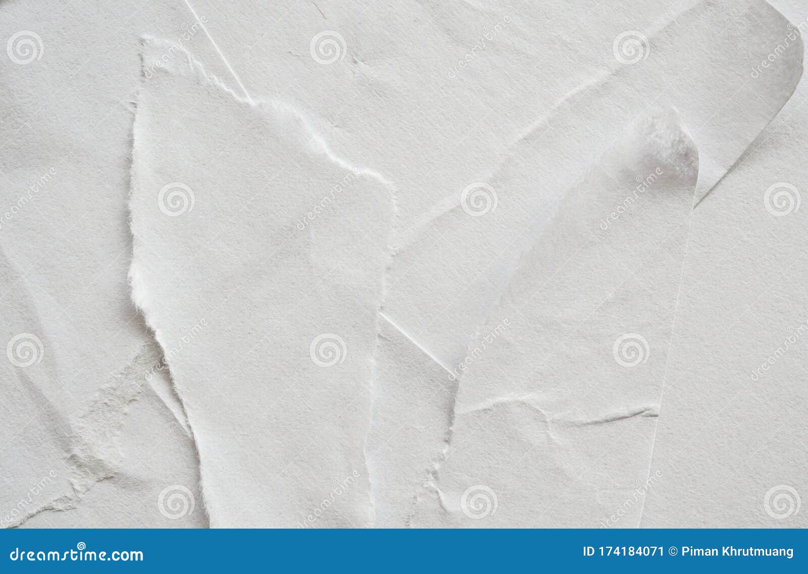 Blank White Torn Damaged Paper Poster Texture Background Stock Image ...