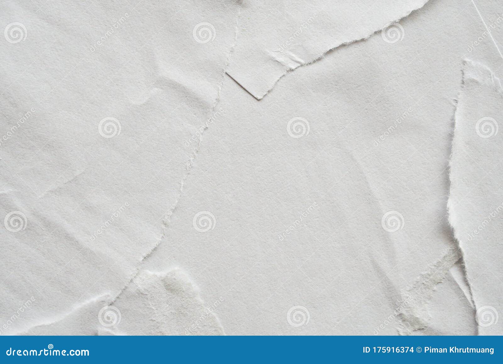 Blank White Torn Damaged Paper Poster Texture Background Stock Photo ...