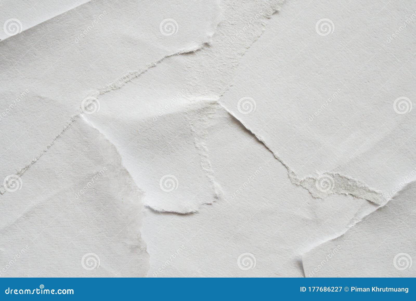 Blank White Torn Damaged Paper Poster Texture Background Stock Image ...