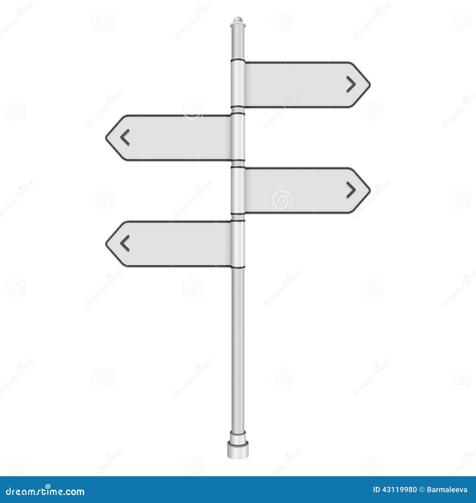 Blank White Traffic Road Sign on White Background Stock Vector ...