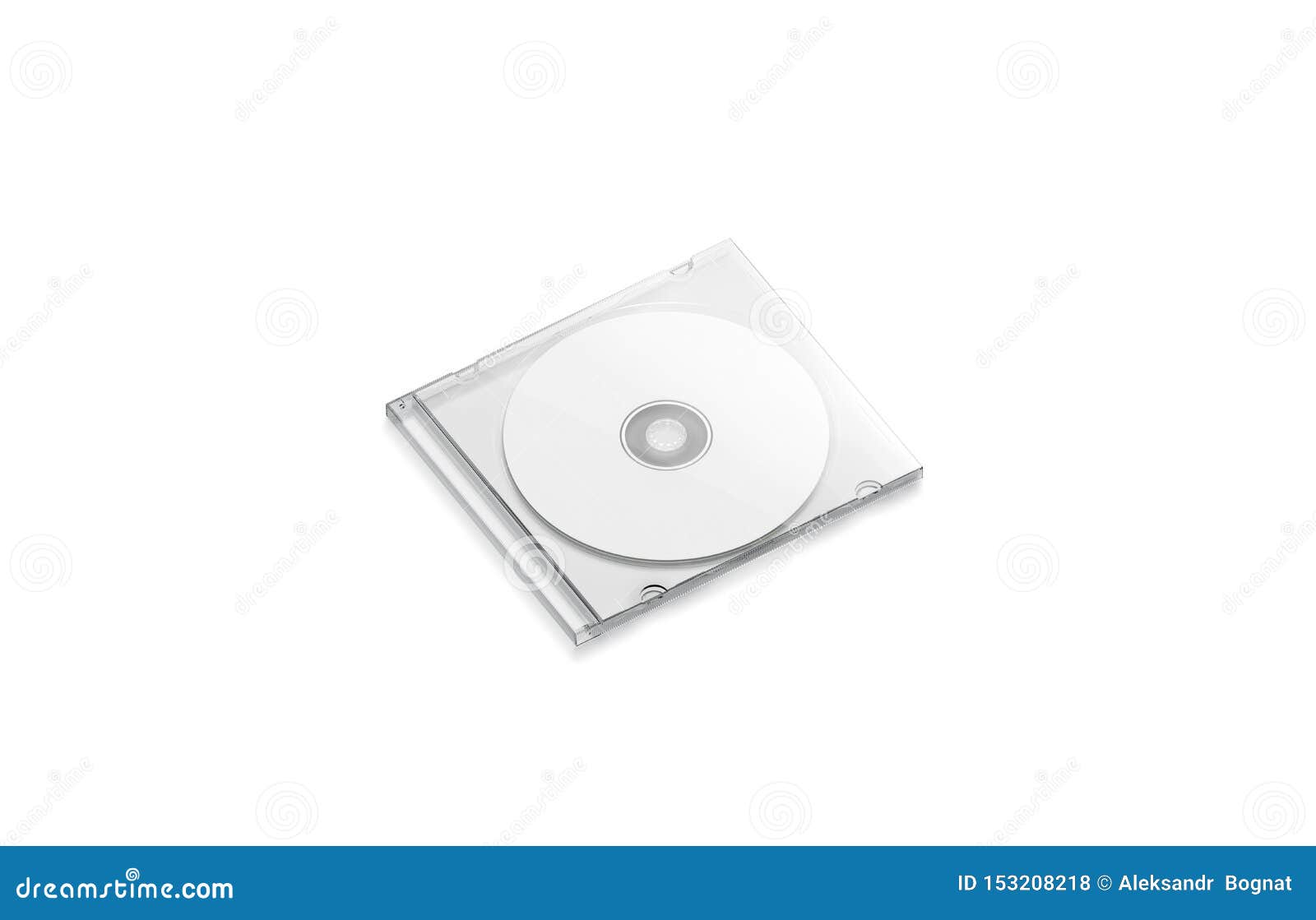 Blank White Transparent Disk Case Mockup Closed, Side View, Stock ...