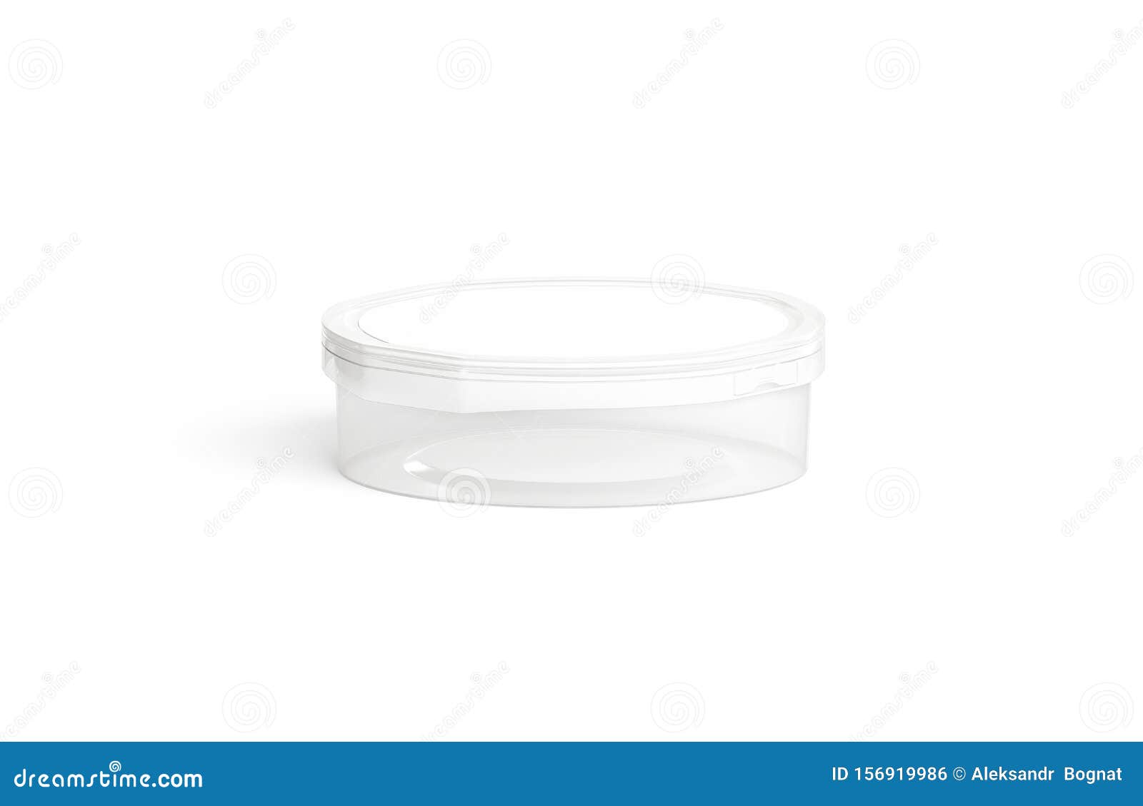 Blank White Transparent Plastic Pail with Lid Mockup, Isolated Stock ...