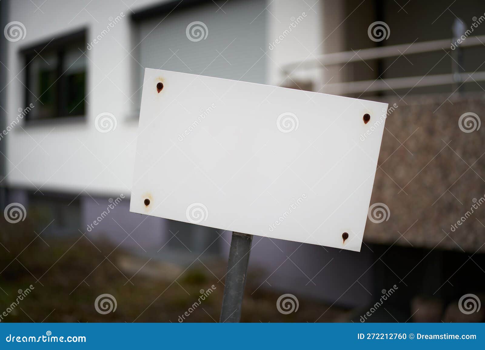 Unlabeled Sign with Text Space Stock Photo - Image of signage ...