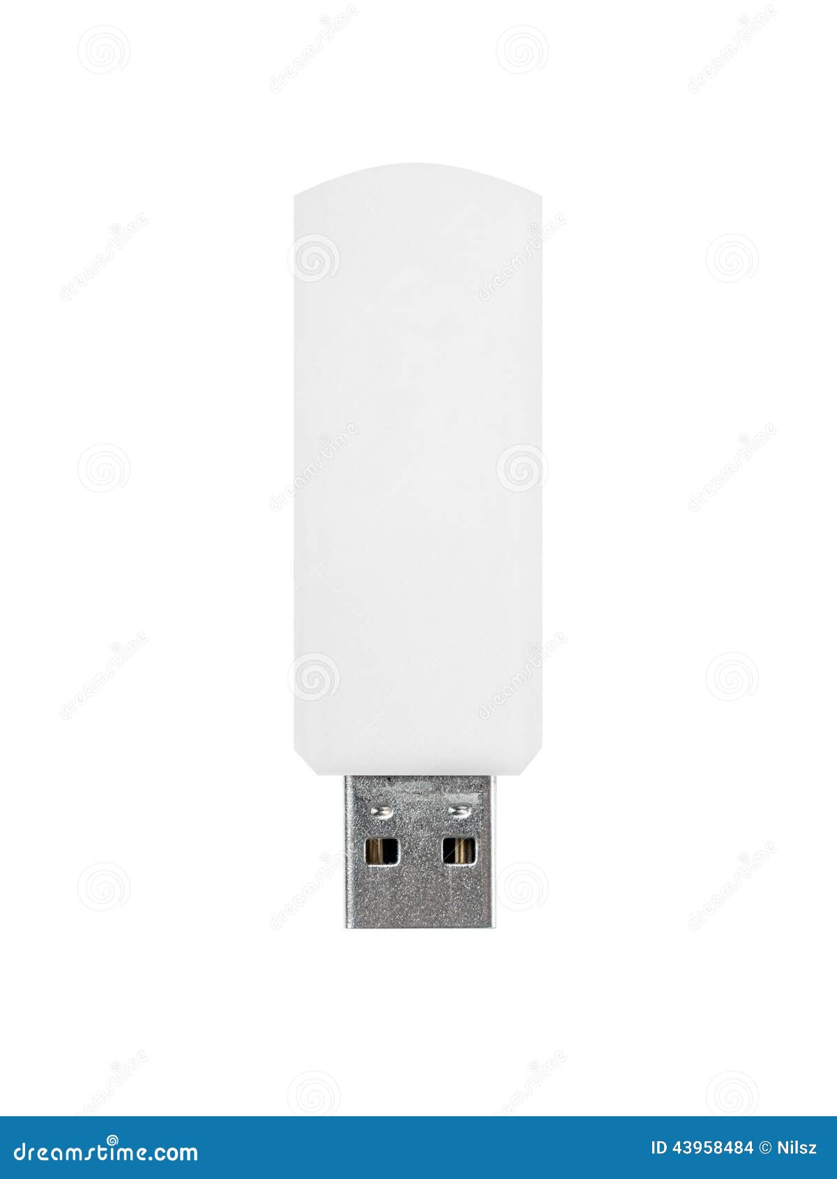 Blank white USB Stick stock photo. Image of data, background - 43958484