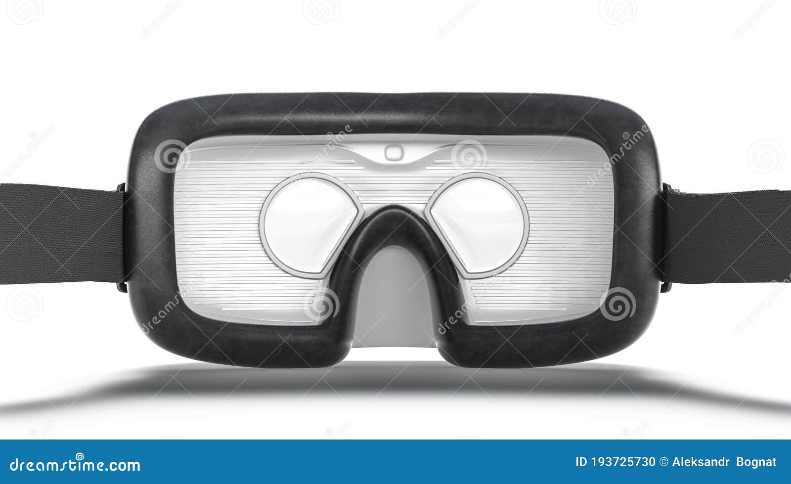 Blank White Virtual Reality Goggles Mock Up, Back View Stock ...