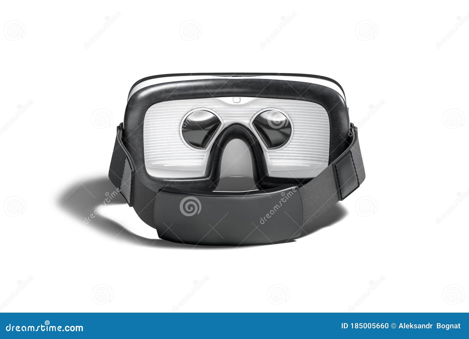 Blank White Virtual Reality Goggles Mockup, Back View Stock ...