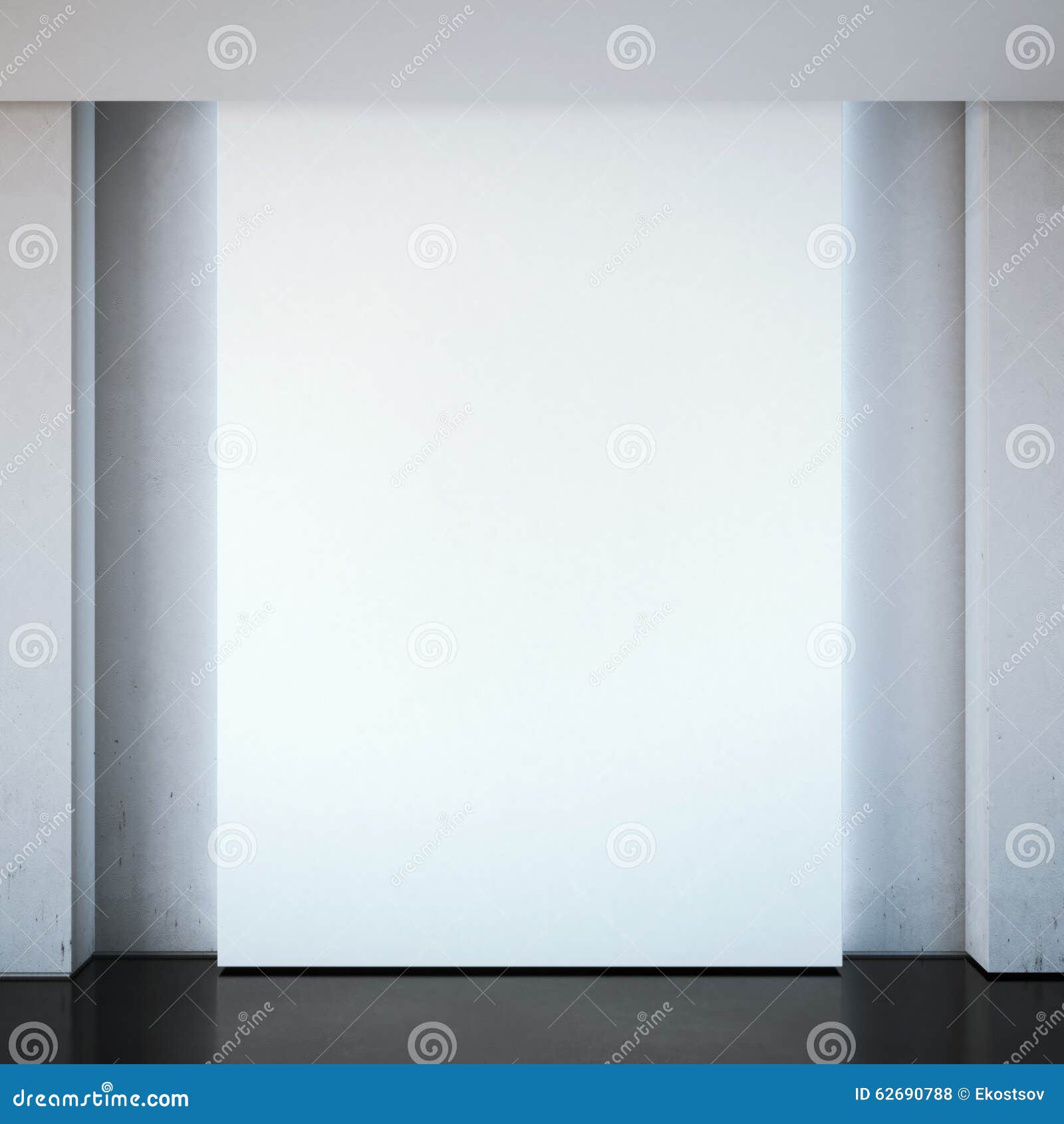 Blank White Wall in the Modern Interior. Stock Photo - Image of frame ...
