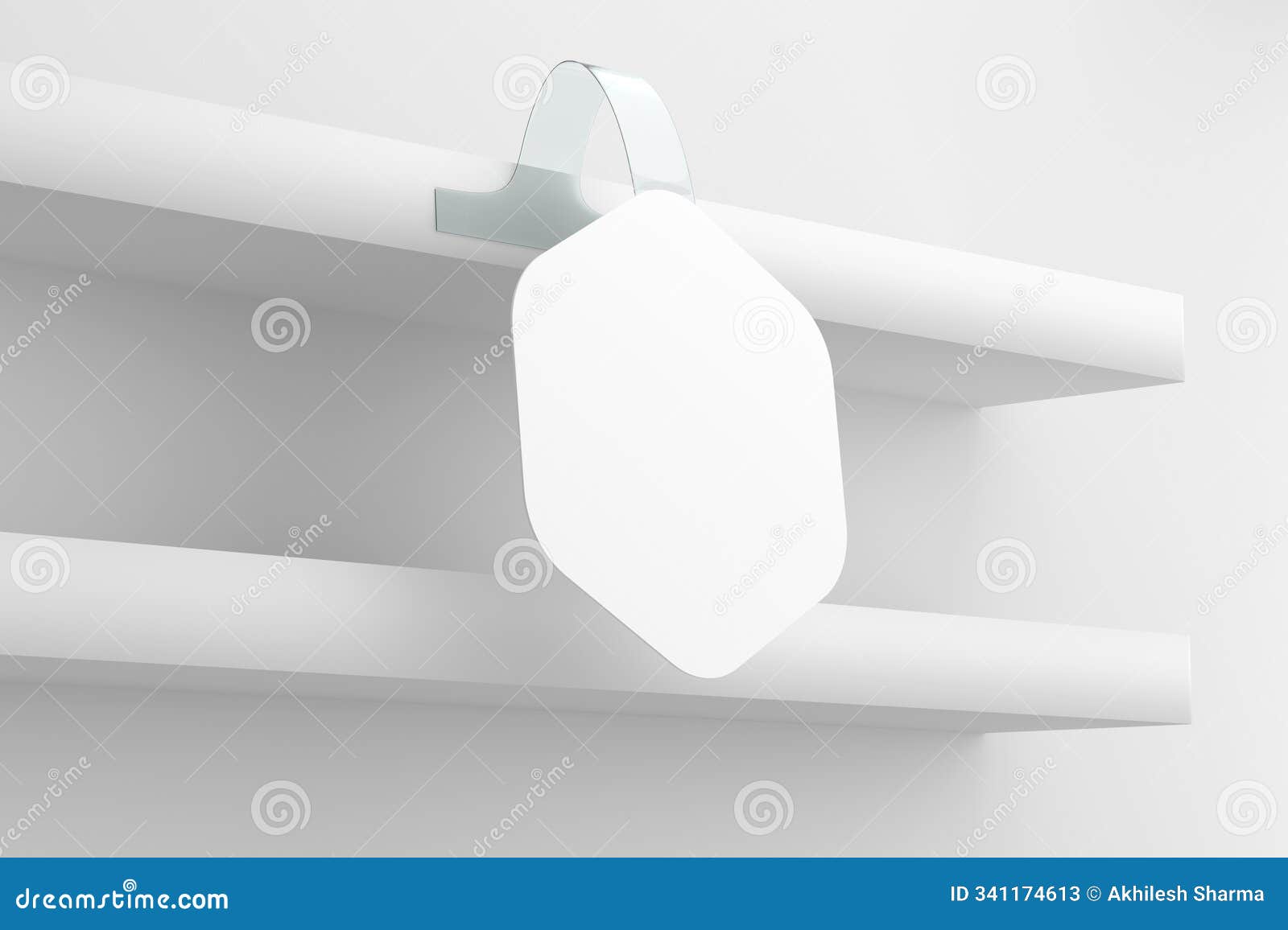 Wobbler Mockup. Supermarket Dangler Shelf. Exhibitor Product Sign Or ...