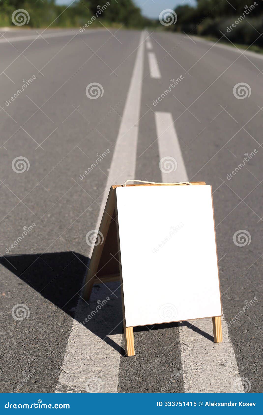 Blank Whiteboard on the Road Stock Image - Image of industry, blank ...