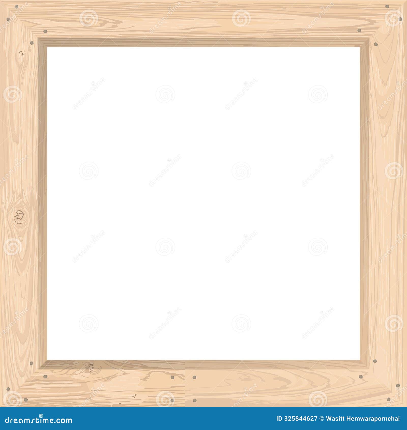 Blank Whiteboard with Whitewashed Wooden Frame Square Shape Graphic ...