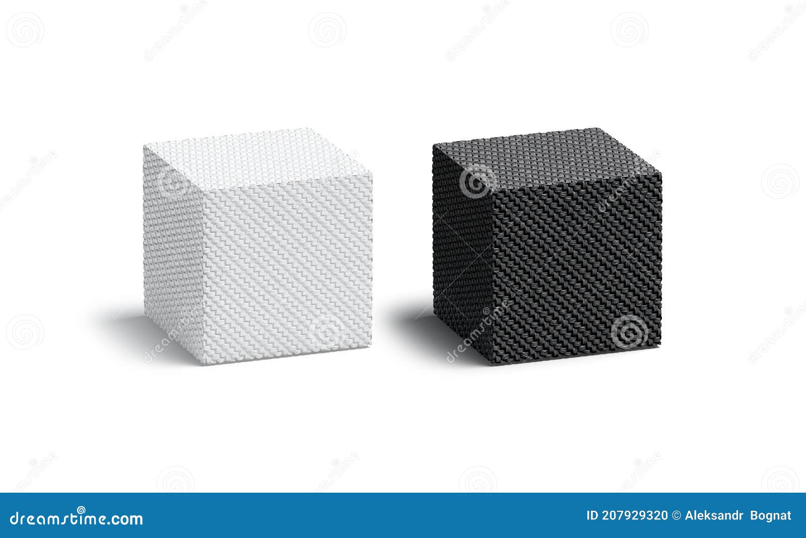 Cube Box Mockup. White Cardboard Realistic Packaging, 3D Isolated Paper ...