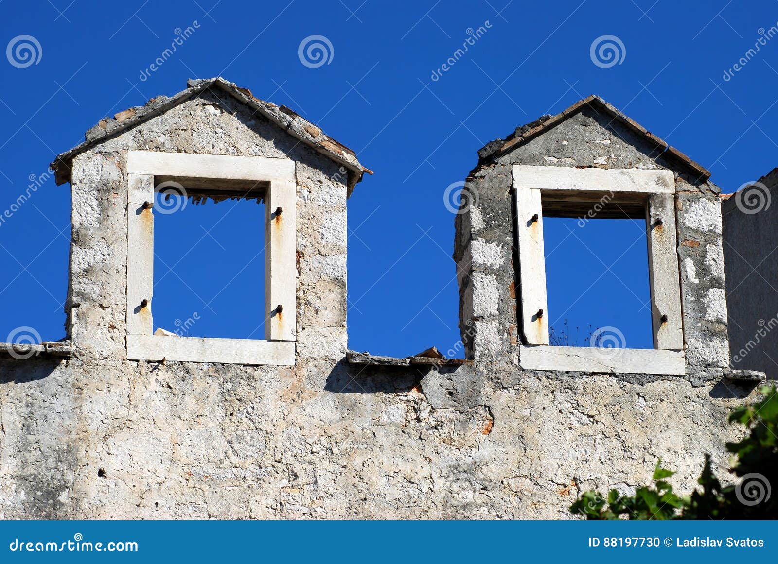 Blank windows stock photo. Image of facade, detail, croatian - 88197730