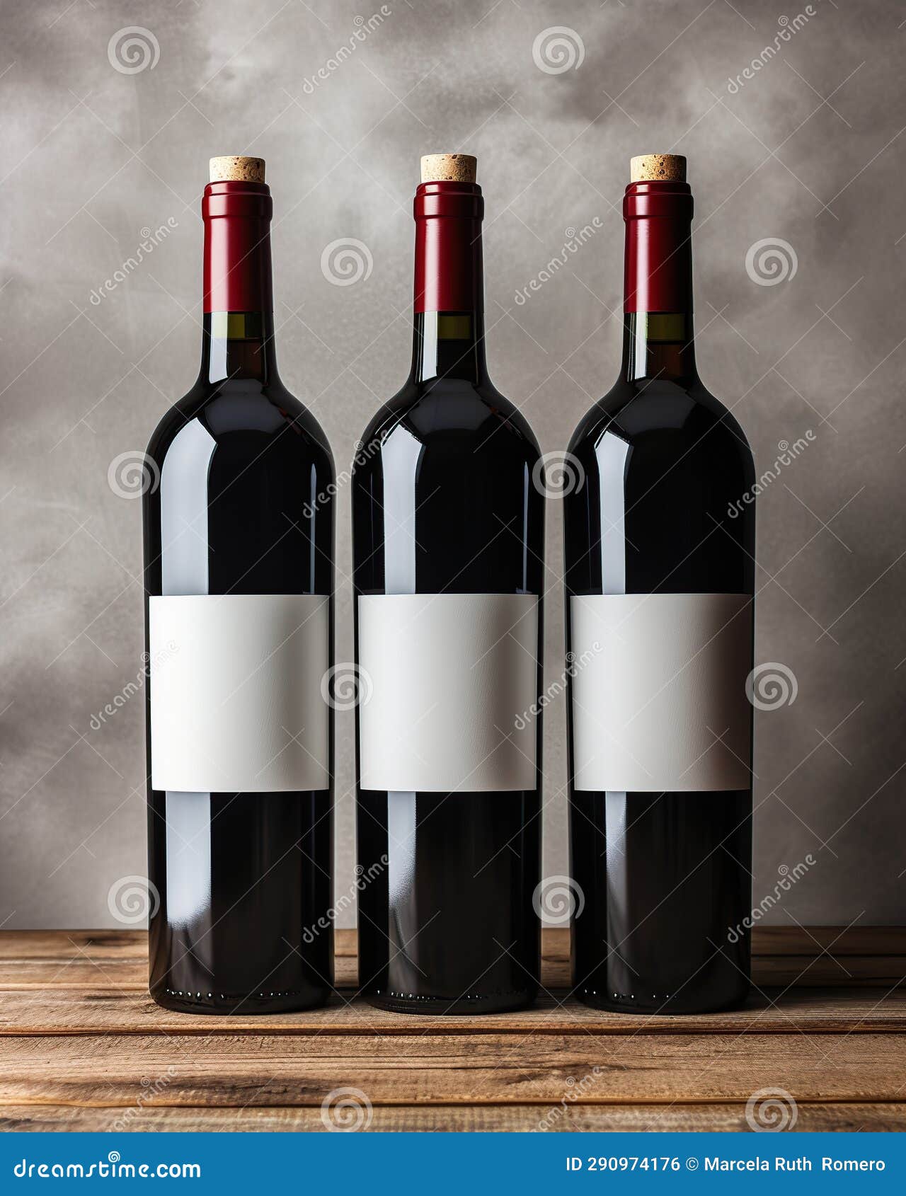 Blank Wine Bottle, Mock Up Style. AI Generated Stock Photo - Image of ...
