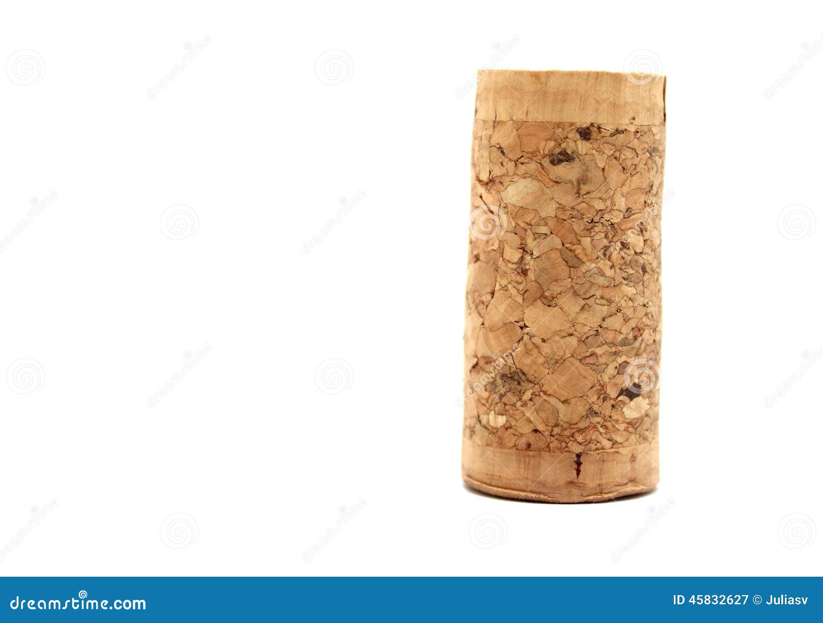 Blank Wine Cork Isolated on White Background Closeup Stock Image ...